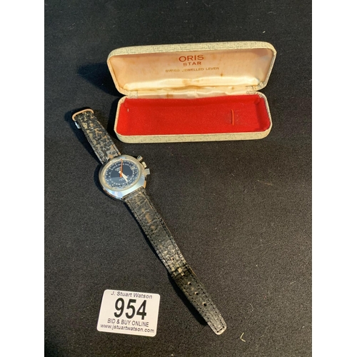 Vintage Oris Star Tachymeter Chronoris Calendar Watch, Stainless Steel ...