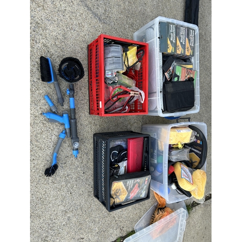 Four boxes of assorted new motoring sundry items