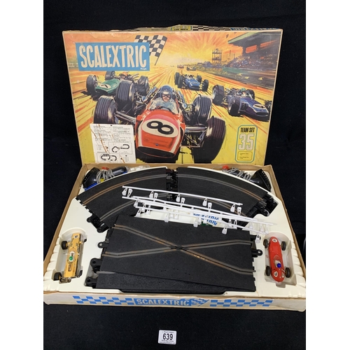 Scalextric Team set 35 and power unit (2)