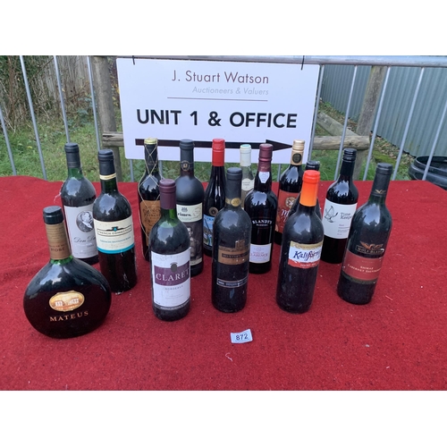 15 bottles of assorted wines