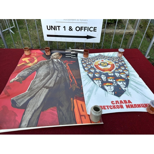 Collection of nine vintage Russian Posters