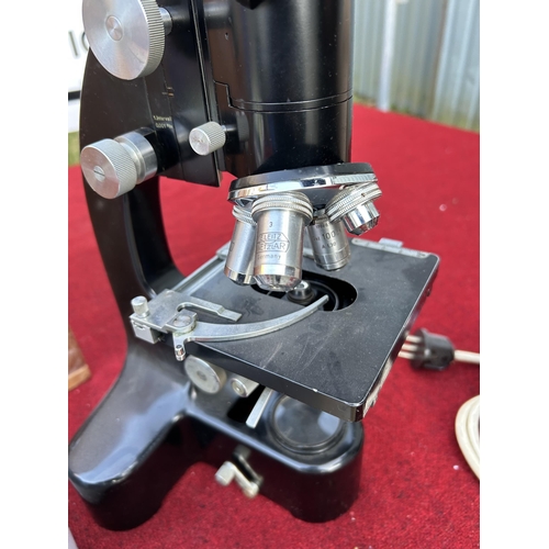 Ernst Leitz Microscope with wooden case