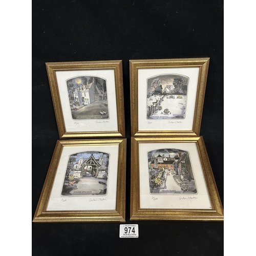 Set of four Limited Edition 1/200 signed Graham Clarke Prints of ...