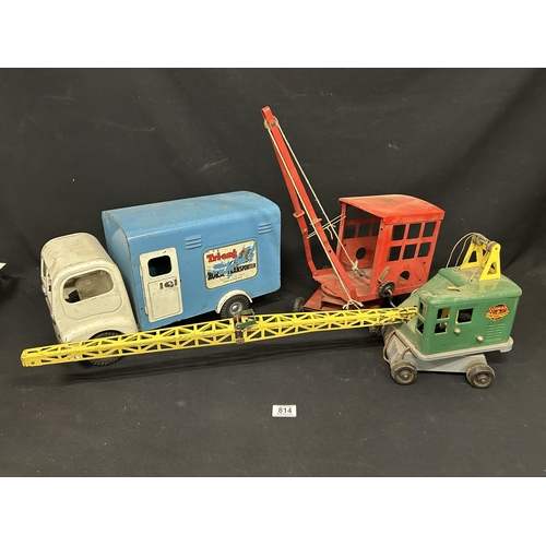 Triang Horse Transporter, Triang Crane and one other
