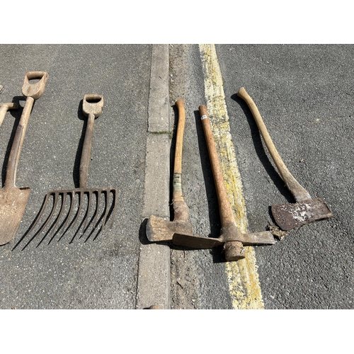 A collection of bygone hand tools