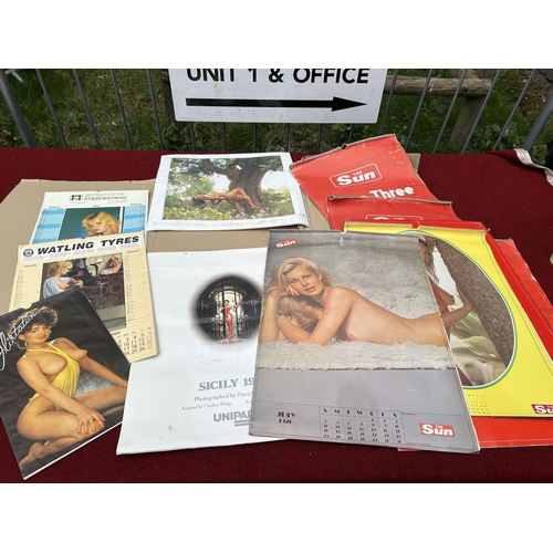 7 Sun calendars and 4 others 1970's and 80's