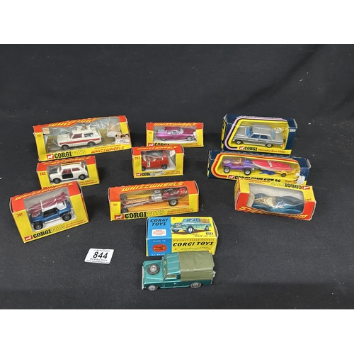 Ten boxed Corgi model vehicles