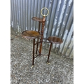A mahogany three branch cake stand