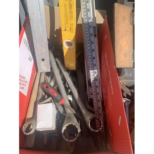 Two Carpenters Boxes and assorted Tools