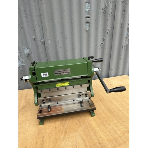 Warco Shear press, brake and slip roll