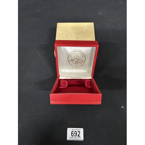 Omega red watch box with outer box (a/f)