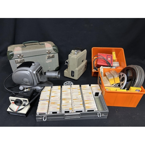Noris projector, Eumig projector, slides and film reels etc