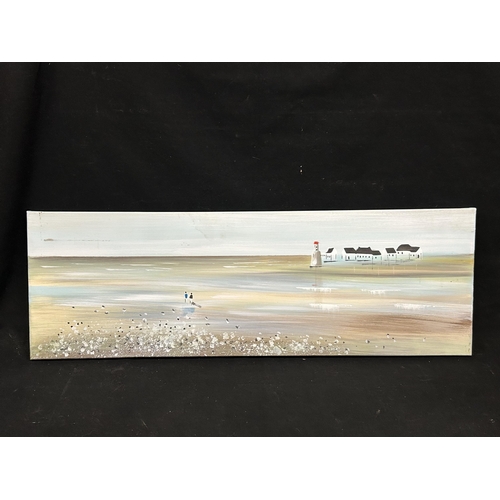 Gilt framed oil on canvas of ships by David Short 94 x 68cms and 2 ...