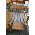 MID CENTURY STICK BACK ROCKING CHAIR