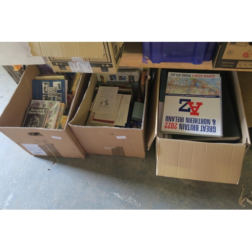 2 BOXES AND A CRATE OF BOOKS