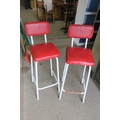 RED RETRO BAR STOOLS