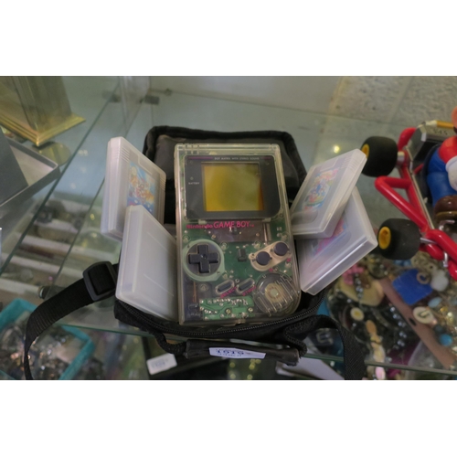 RETRO NINTENDO GAMEBOY WITH CASE AND AND FIVE GAMES
