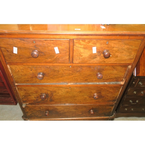 ANTIQUE TWO-OVER-THREE CHEST OF DRAWERS