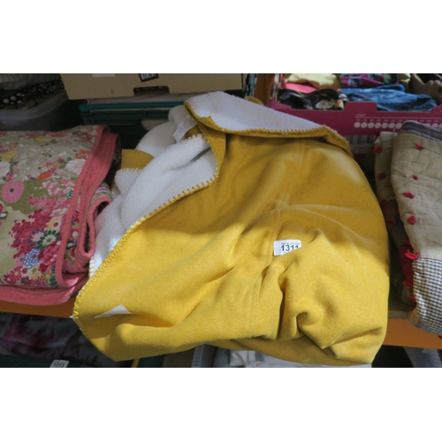 DUNELM MUSTARD THROW APPROX 200X200