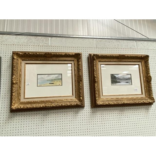 Pair of gilt framed Digby Page watercolours (60x50cm each)