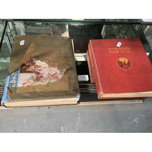 The Strand stamp album containing world stamps inc. envelope of loose ...