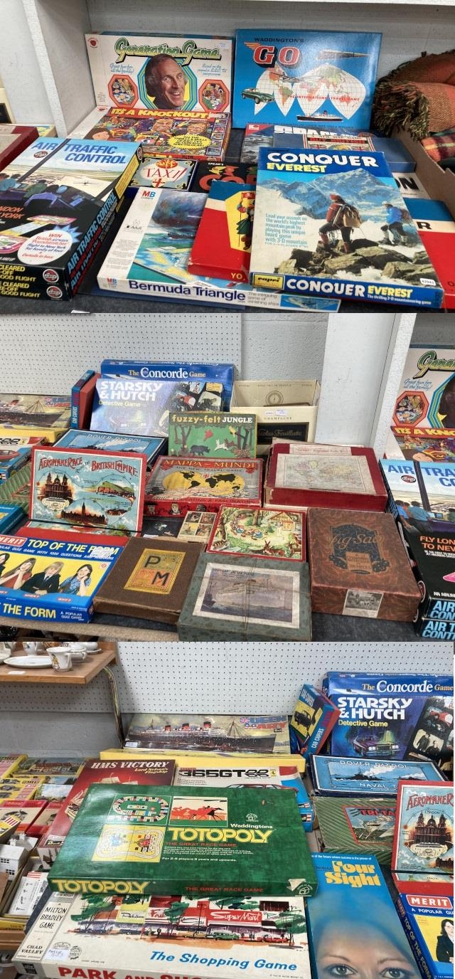 Large collection of board games inc. Generation Game, Waddington's Go ...