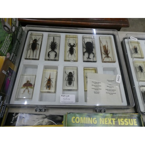 3 cases of bugs and insects in resin, boxed Bug Barn, boxed ...