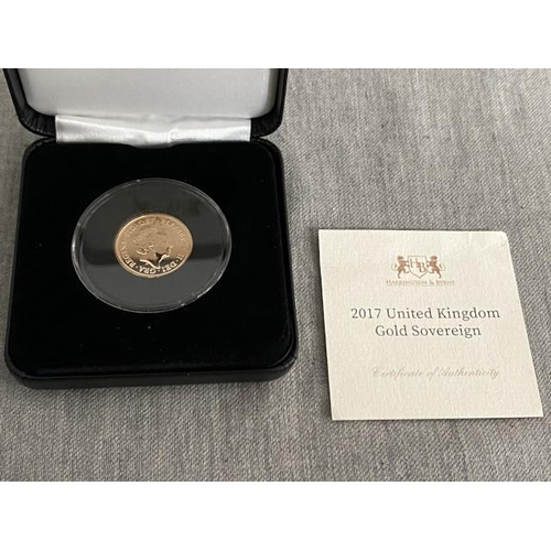 “Harrington & Byrne” 2017 United Kingdom Gold Sovereign Metal: 22 Carat ...