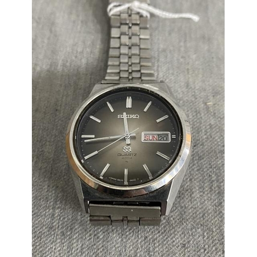 Gents Seiko SQ 4004 day date quartz watch