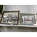 2 framed L.S. Lowry prints 'Mill Scene' 49x59cm & 'Market Scene' 64x79cm
