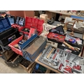 7 assorted tool boxes and contents including Draper 60 piece tool set ...