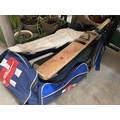 Gray-Nicholls cricket bag with pair of Slazenger V500 pads, Chase ...
