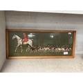 Oak framed 'The Huntsman' print/tray by Cecil Aldin 25x60cm
