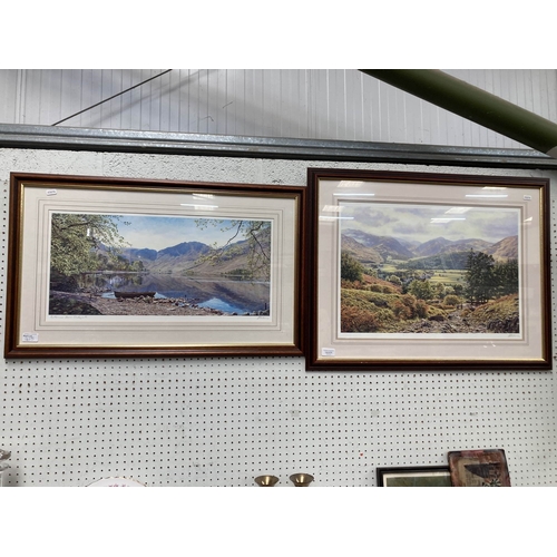 Two framed pencil signed Keith Melling prints 'Borrowdale' 76x59cm ...