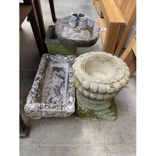 Assorted stone effect planters in various sizes including 30H 30W 30D ...