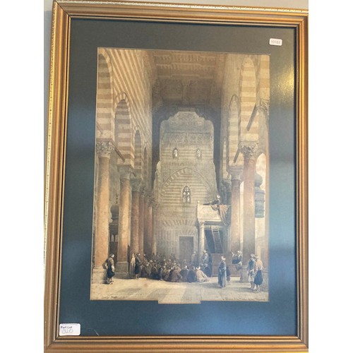 3 framed David Roberts prints 51x69cm