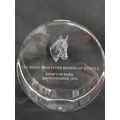 Horse racing - Tiffany crystal winner's trophy "Higgs High Flyer ...