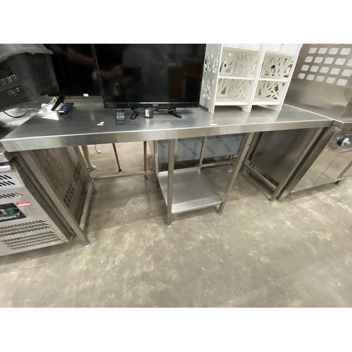 Stainless steel preparation counter 100H 190W 70D