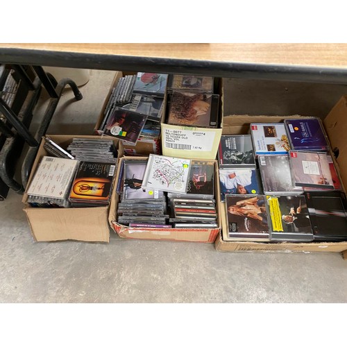 Comprehensive collection of CDs, DVDs and LPs