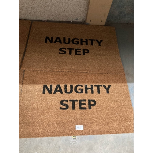 2x 'Naught Step' coir doormats 42 x 62 x 12cm (new)