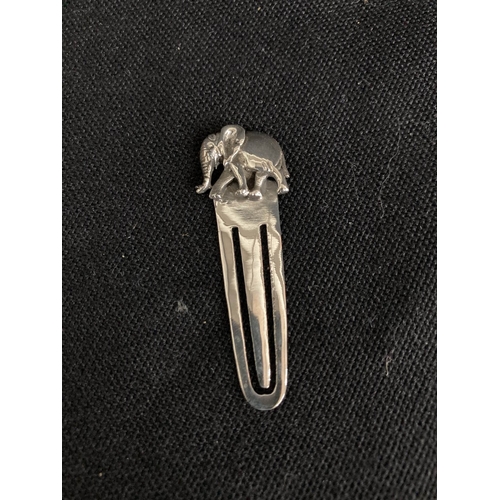 Silver Elephant bookmark