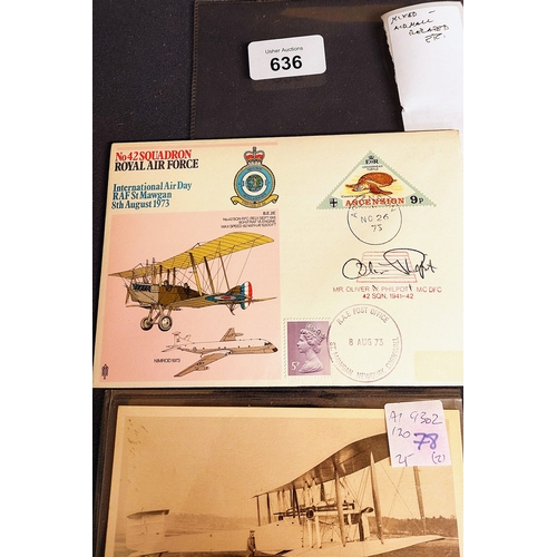 Mixed Lot of Airmail-Related Postcards etc inc Signed Card by Oliver ...