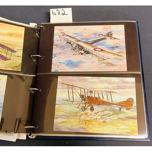 4 Albums of Aviation First Day Covers and Postcards; Airmail etc ...