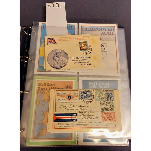 4 Albums of Aviation First Day Covers and Postcards; Airmail etc ...