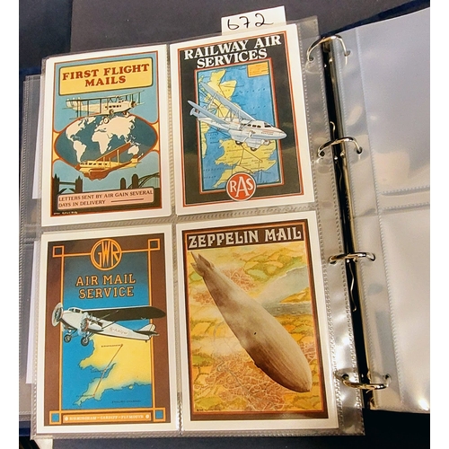 4 Albums of Aviation First Day Covers and Postcards; Airmail etc ...