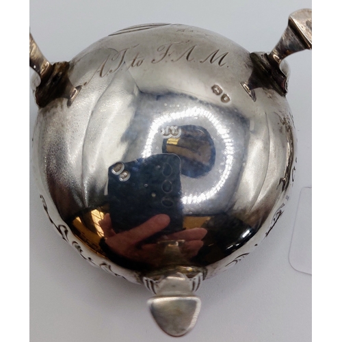 Pair of Victorian Gilded Salt Sellers; London, Robert Harper