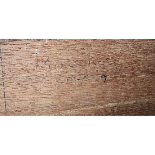 Long Kesh 1978 Wooden Harp - C. 46cm H - With Inscription on Base