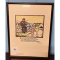 Framed Cuala Press Hand Coloured Print