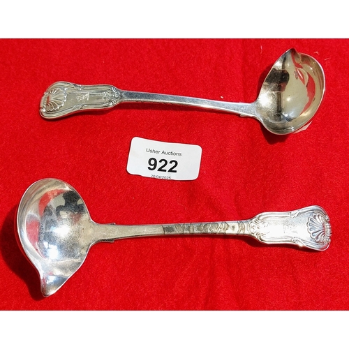 Pair of George IV Shell Pattern Toddy Ladles - Dublin 1822 W Cumming