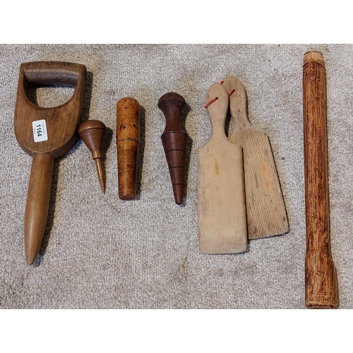 Collection of Wooden Dibbers and Butter Pats